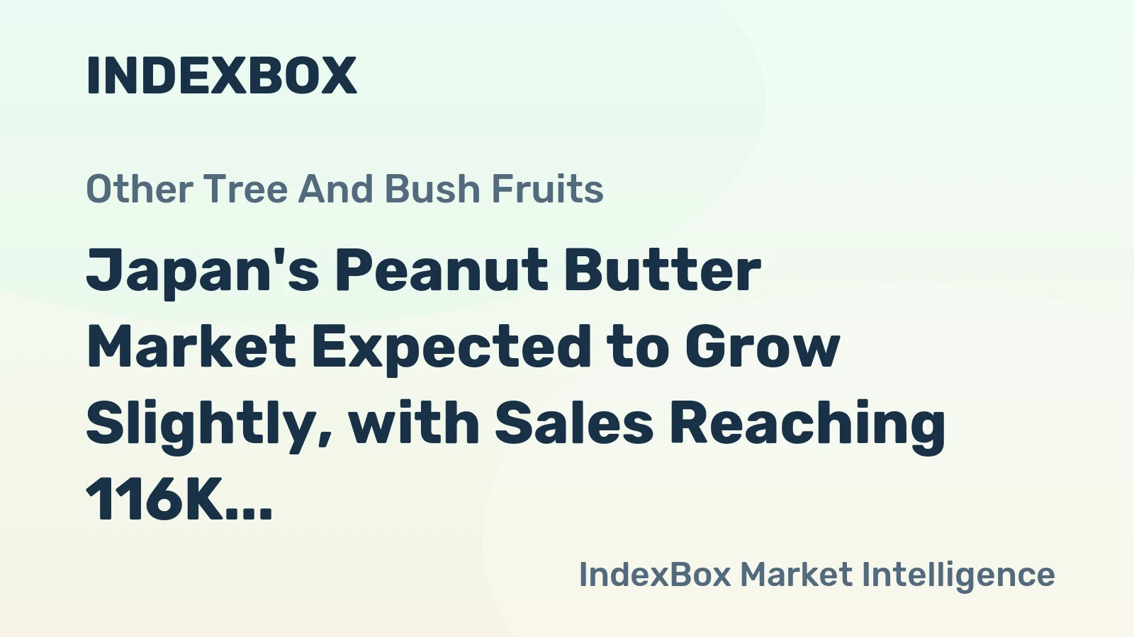 Japan's Peanut Butter Market Expected to Grow Slightly, with Sales Reaching 116K Tons and $995 Million by 2035