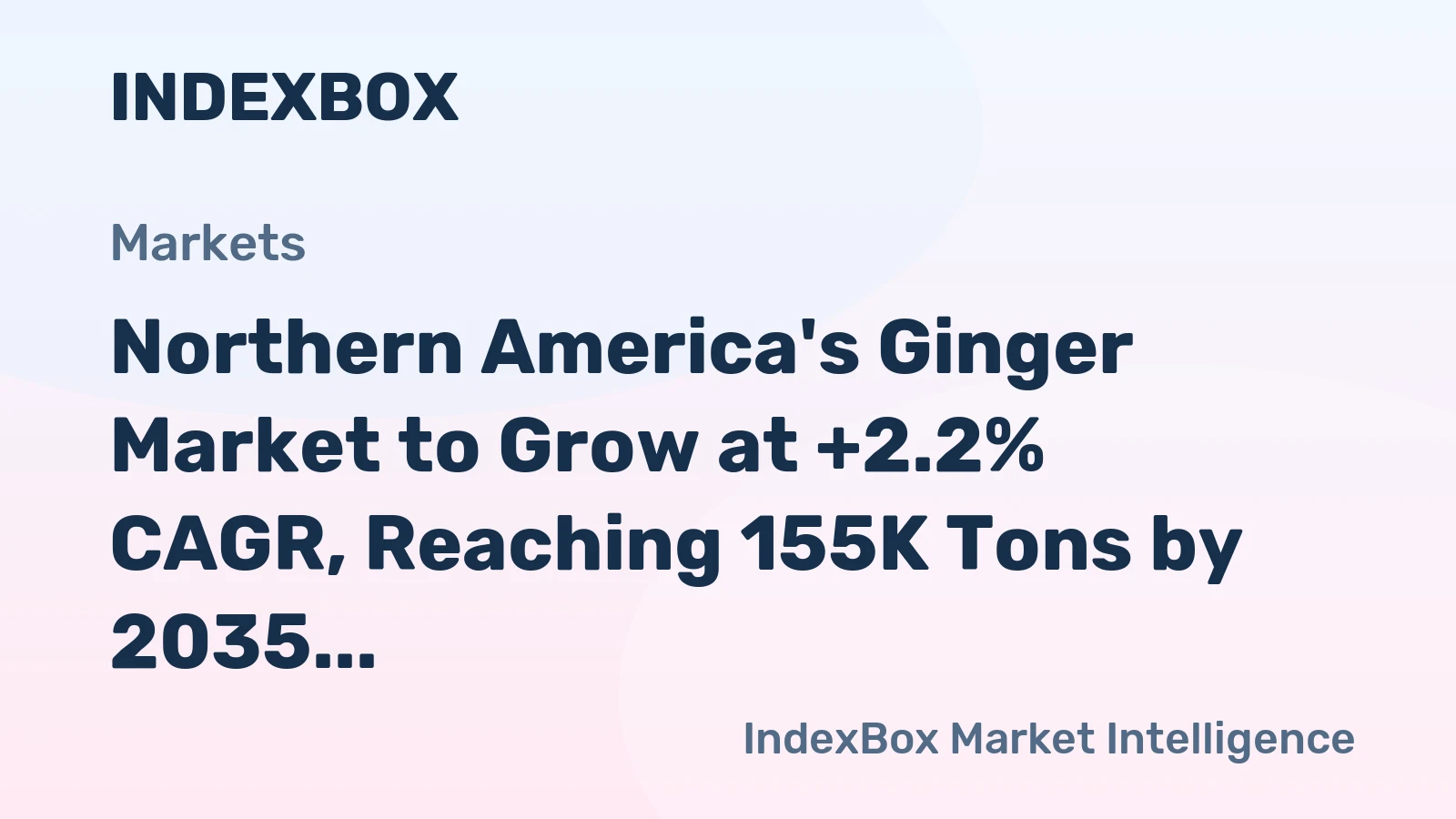 Northern America's Ginger Market to Grow at +2.2% CAGR, Reaching 155K Tons by 2035