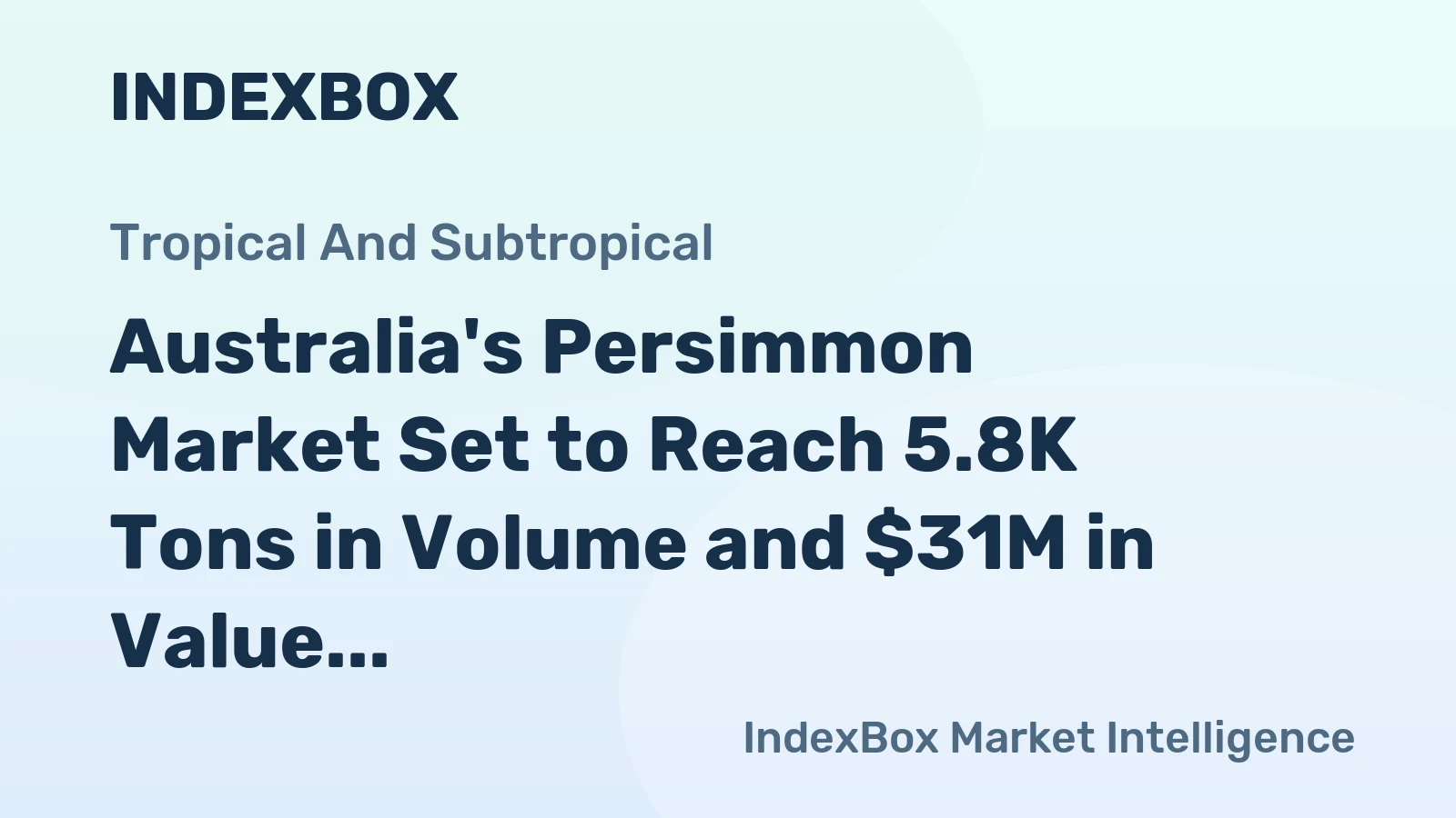 Australia's Persimmon Market Set to Reach 5.8K Tons in Volume and $31M in Value