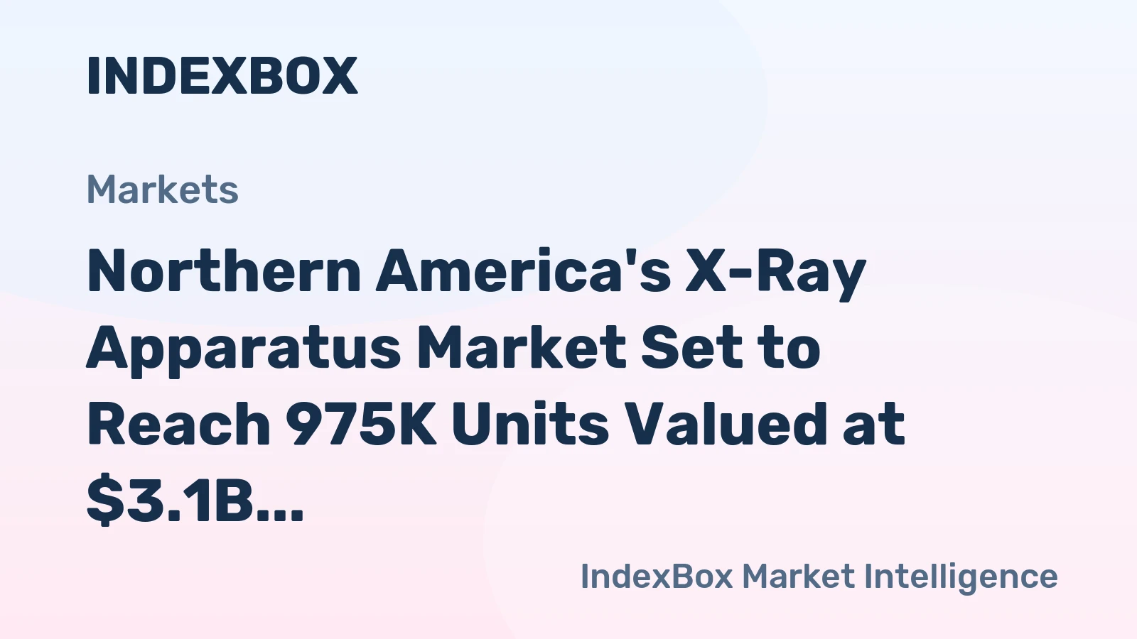 Northern America's X-Ray Apparatus Market Set to Reach 975K Units Valued at $3.1B by 2035