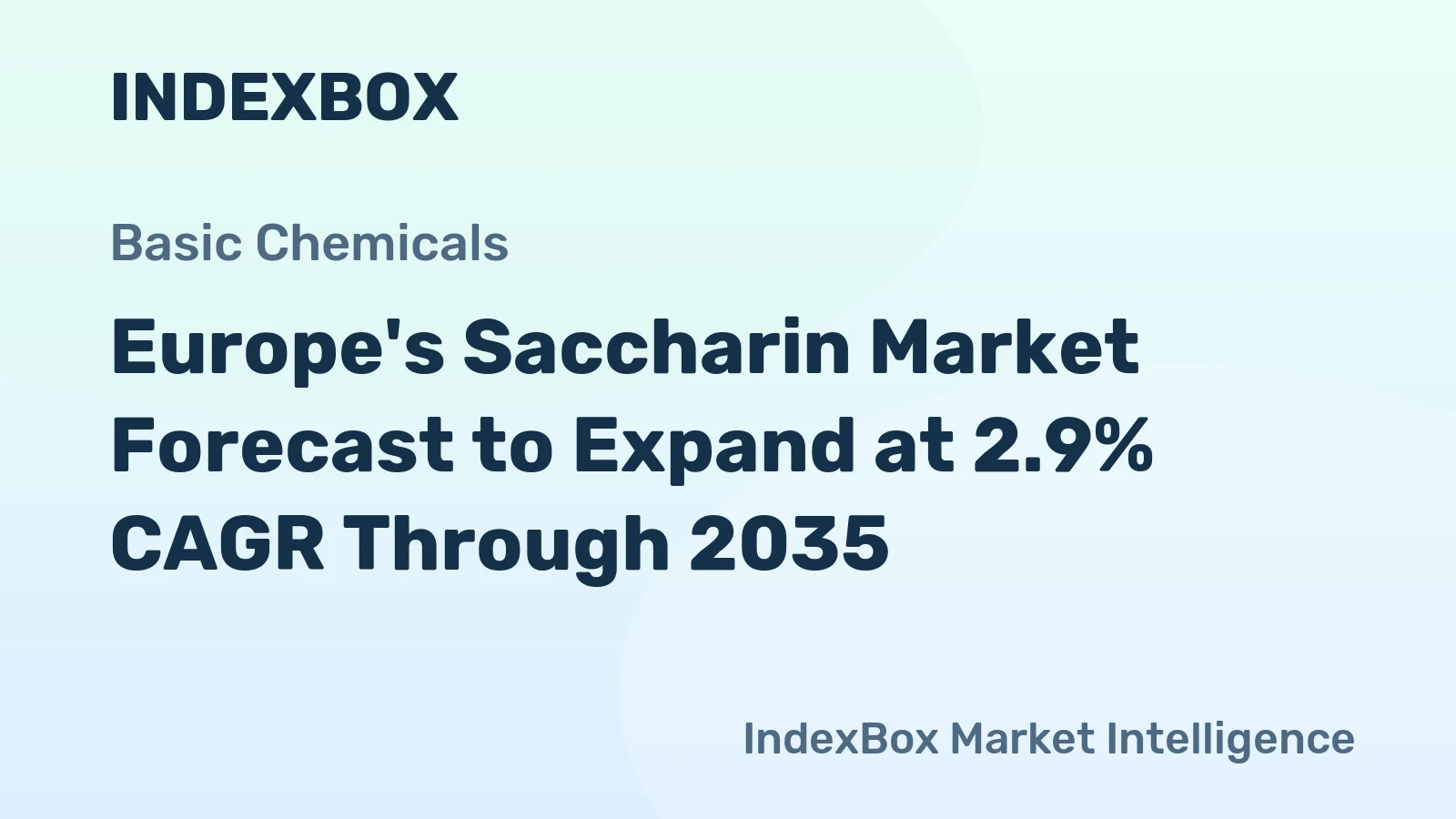 Europe's Saccharin Market Forecast to Expand at 2.9% CAGR Through 2035