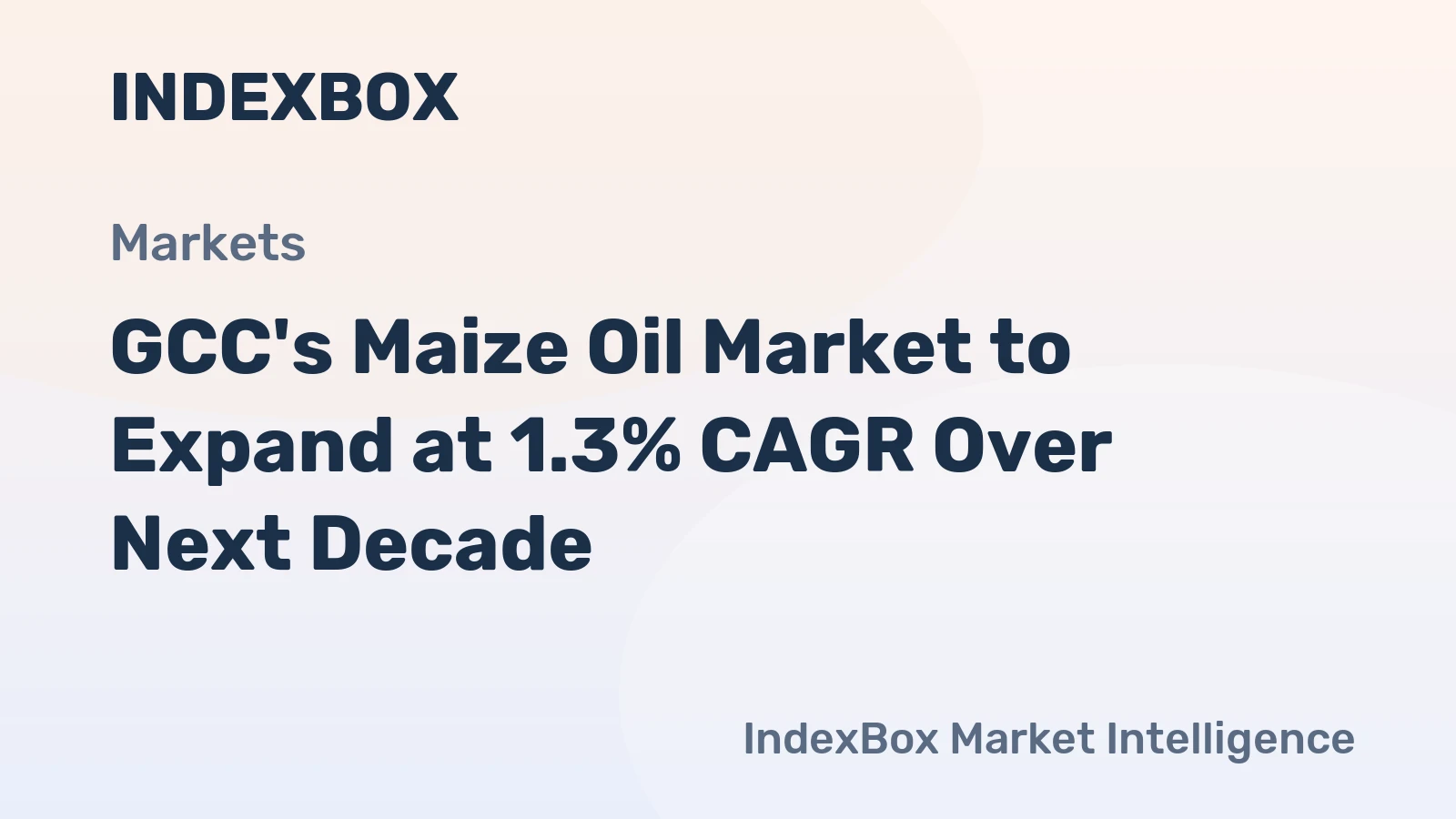 GCC's Maize Oil Market to Expand at 1.3% CAGR Over Next Decade