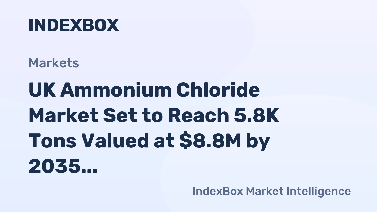 UK Ammonium Chloride Market Set to Reach 5.8K Tons Valued at $8.8M by 2035