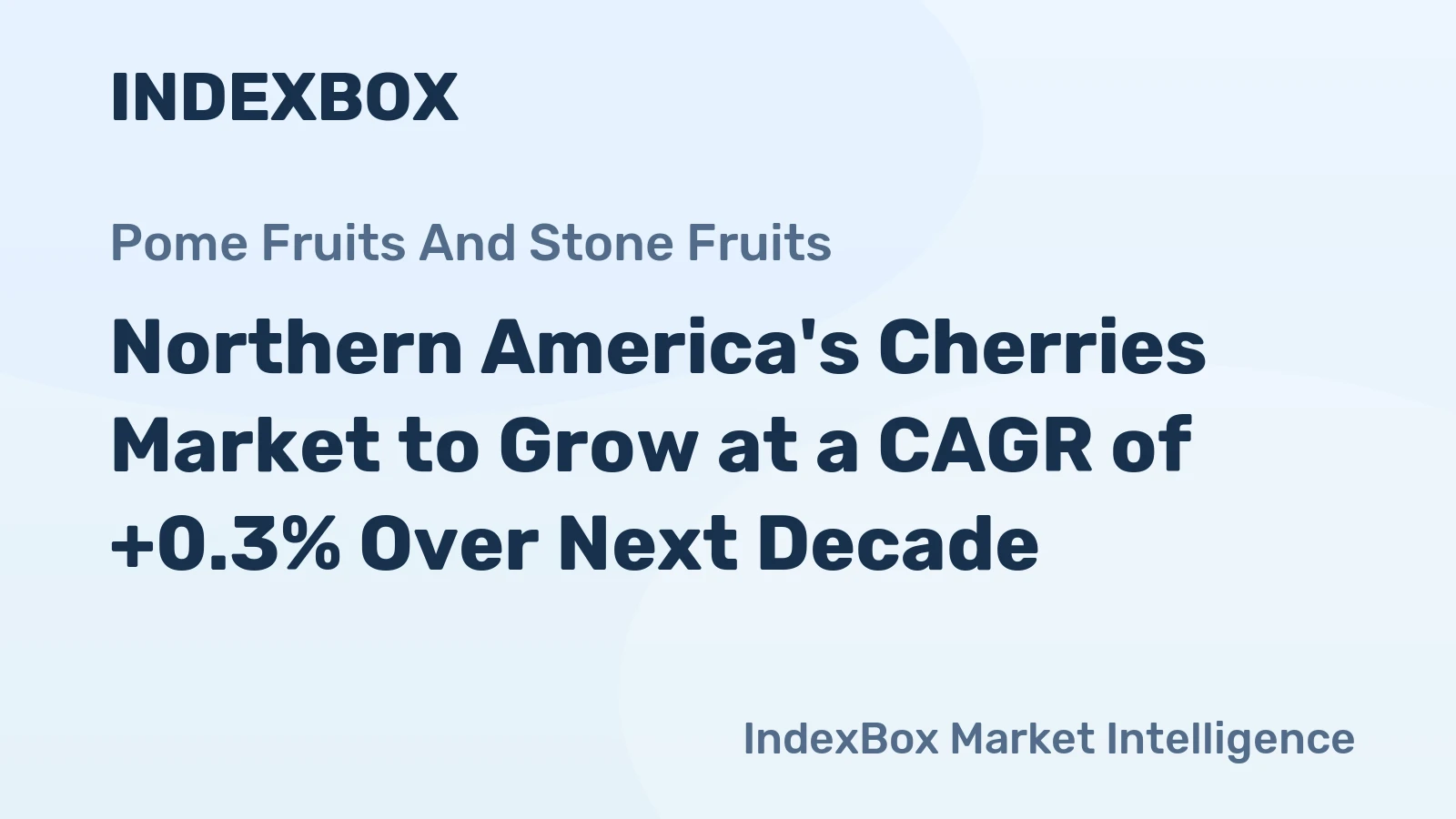 Northern America's Cherries Market to Grow at a CAGR of +0.3% Over Next Decade