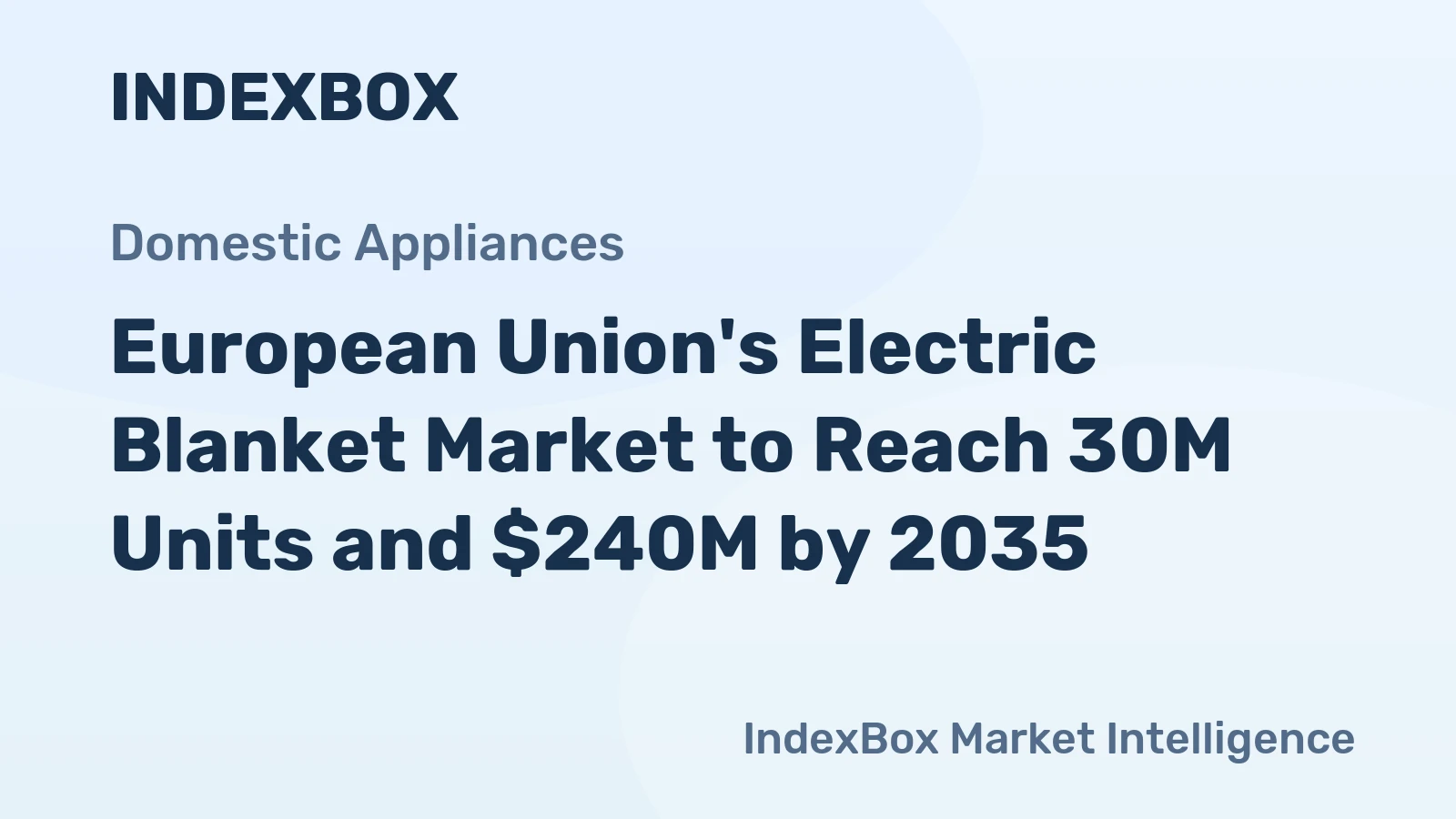 European Union's Electric Blanket Market to Reach 30M Units and $240M by 2035