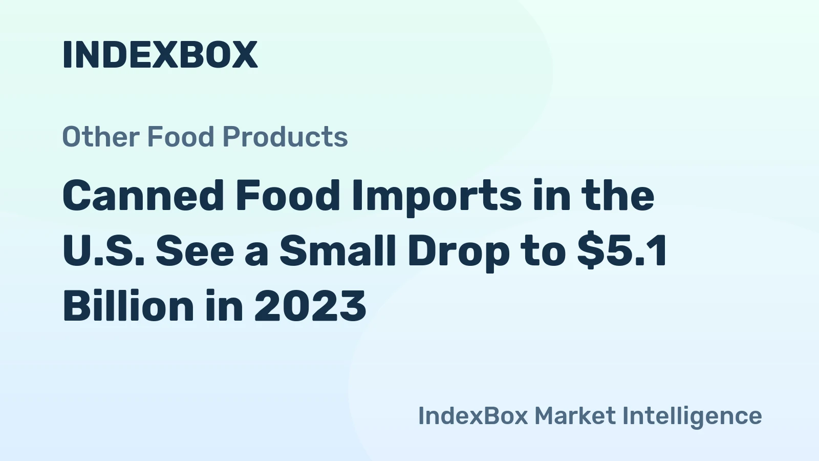 Canned Food Imports in the U.S. See a Small Drop to $5.1 Billion in 2023