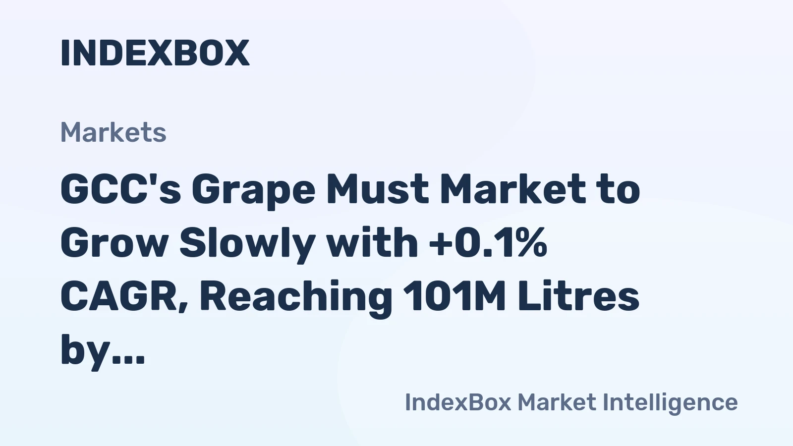 GCC's Grape Must Market to Grow Slowly with +0.1% CAGR, Reaching 101M Litres by 2035