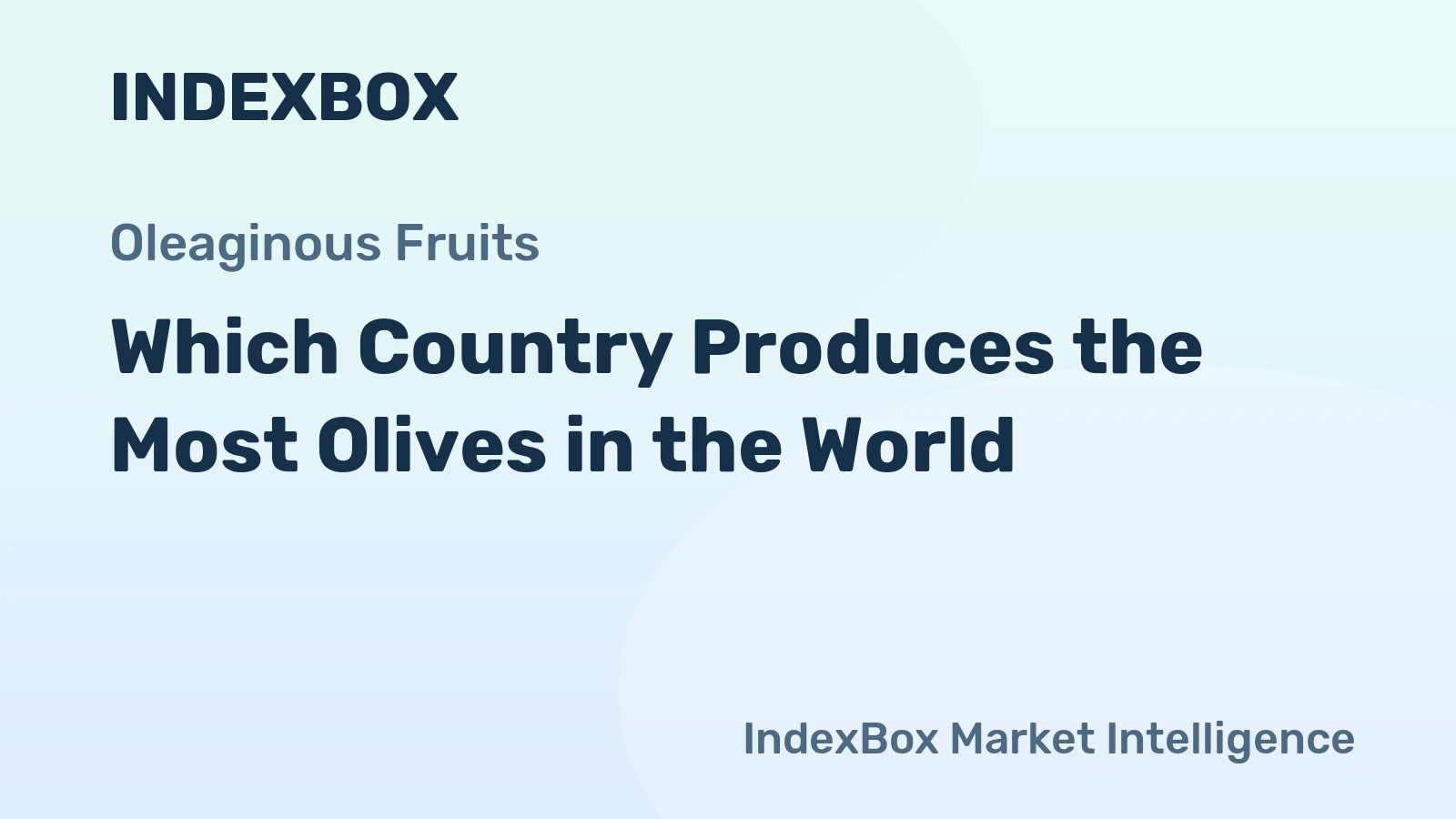 Which Country Produces the Most Olives in the World?