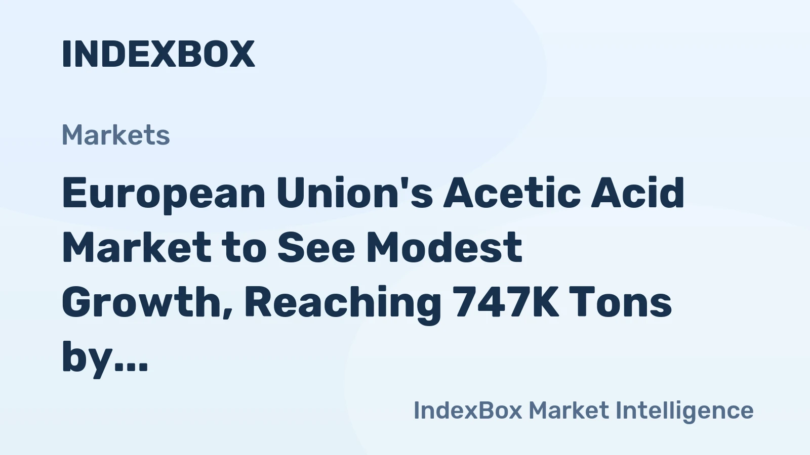 European Union's Acetic Acid Market to See Modest Growth, Reaching 747K Tons by 2035