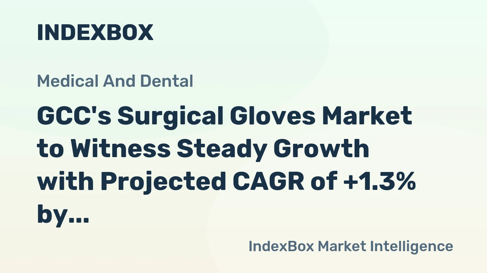 GCC's Surgical Gloves Market to Witness Steady Growth with Projected CAGR of +1.3% by 2035