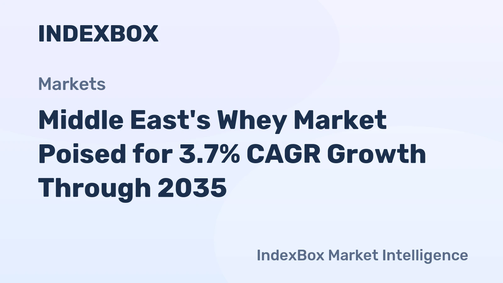 Middle East's Whey Market Poised for 3.7% CAGR Growth Through 2035