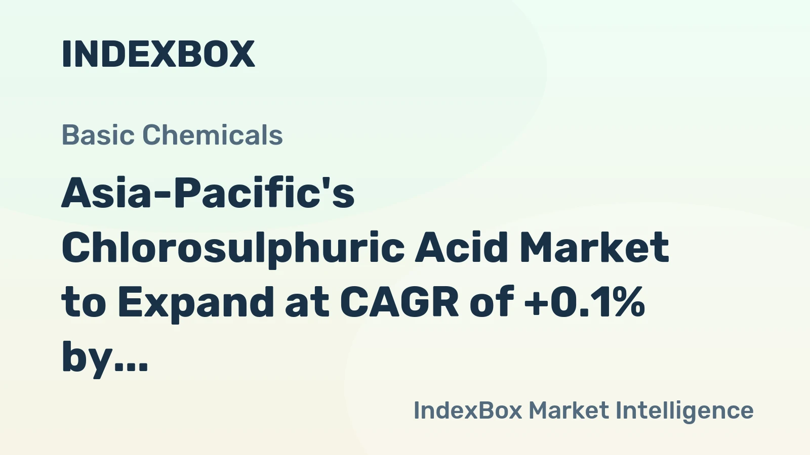 Asia-Pacific's Chlorosulphuric Acid Market to Expand at CAGR of +0.1% by 2035