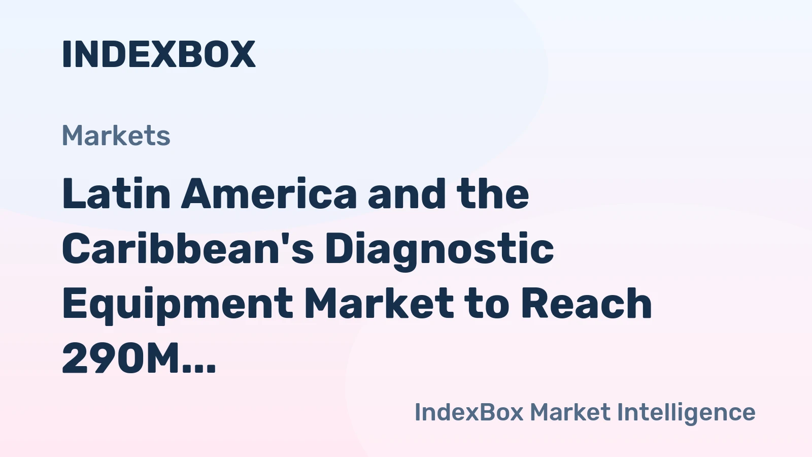 Latin America and the Caribbean's Diagnostic Equipment Market to Reach 290M Units and $197B by 2035