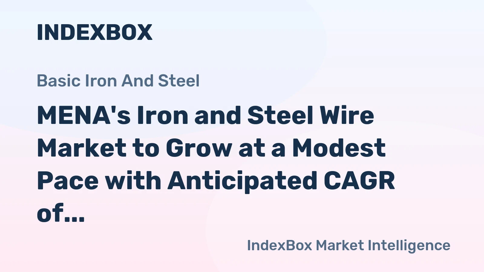 MENA's Iron and Steel Wire Market to Grow at a Modest Pace with Anticipated CAGR of +0.2% through 2035