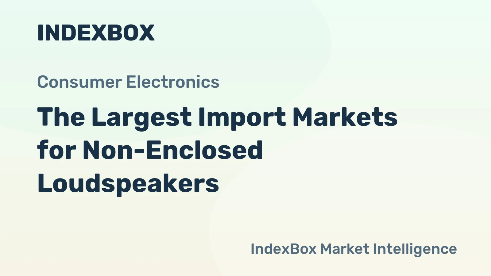The Largest Import Markets for Non-Enclosed Loudspeakers