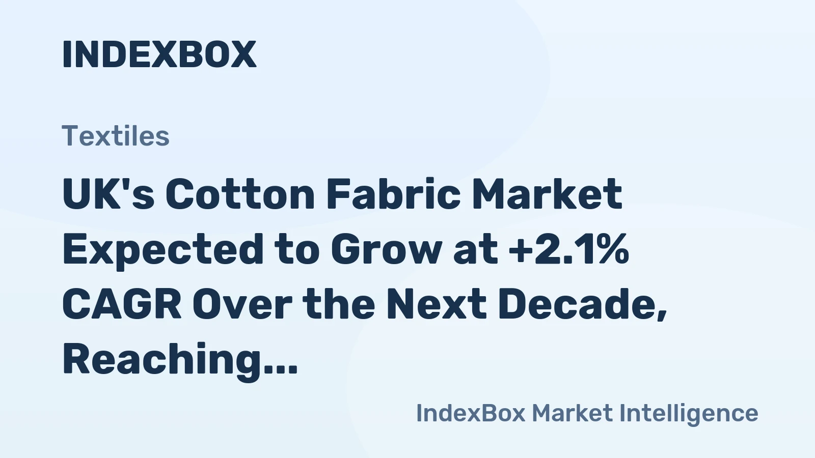 UK's Cotton Fabric Market Expected to Grow at +2.1% CAGR Over the Next Decade, Reaching $209M by 2035