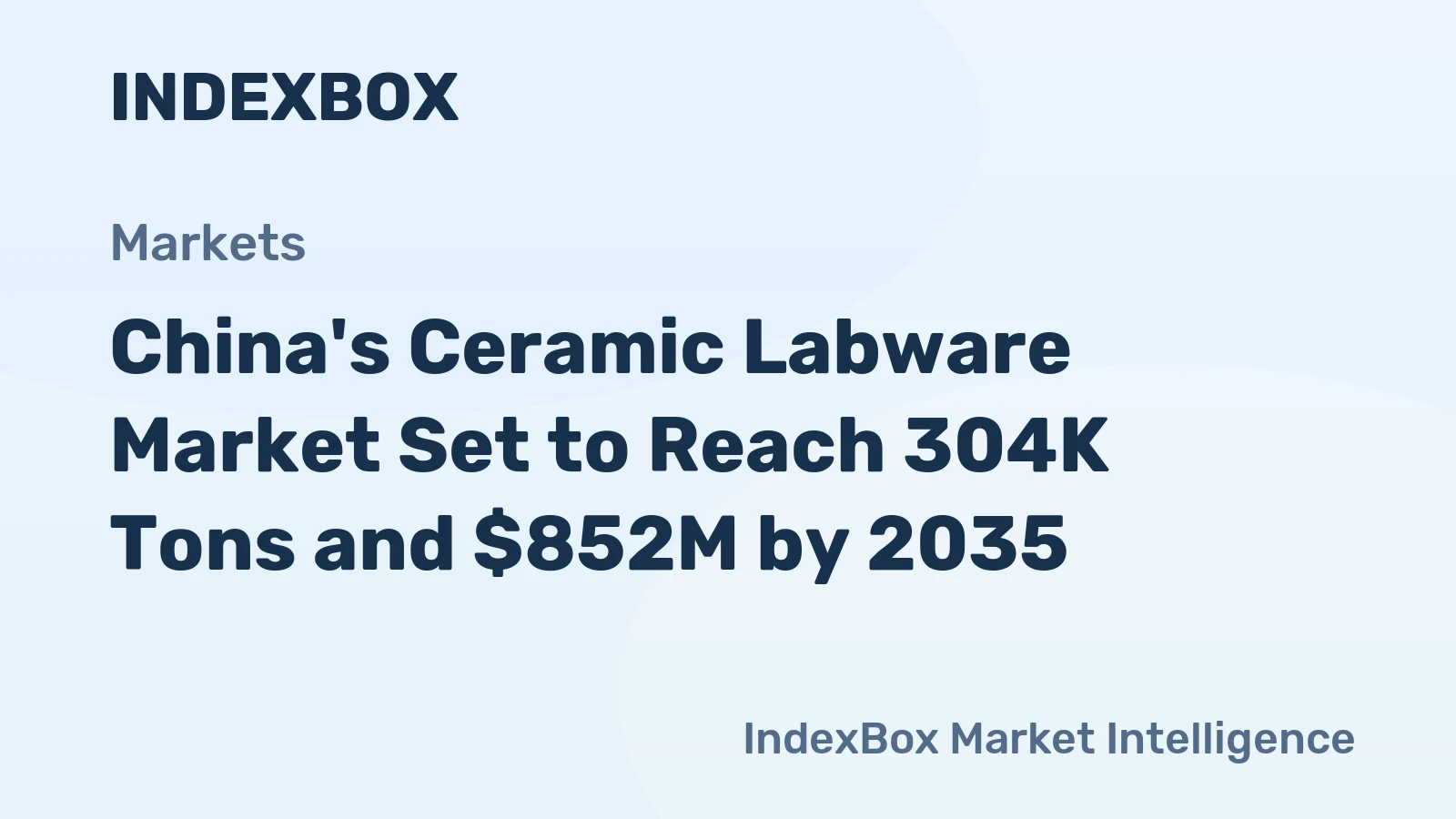 China's Ceramic Labware Market Set to Reach 304K Tons and $852M by 2035
