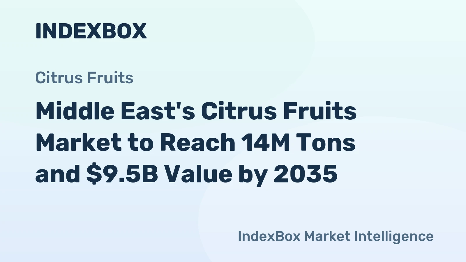 Middle East's Citrus Fruits Market to Reach 14M Tons and $9.5B Value by 2035