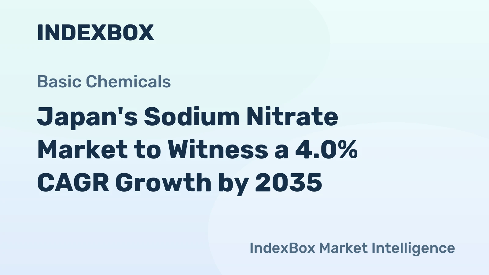 Japan's Sodium Nitrate Market to Witness a 4.0% CAGR Growth by 2035