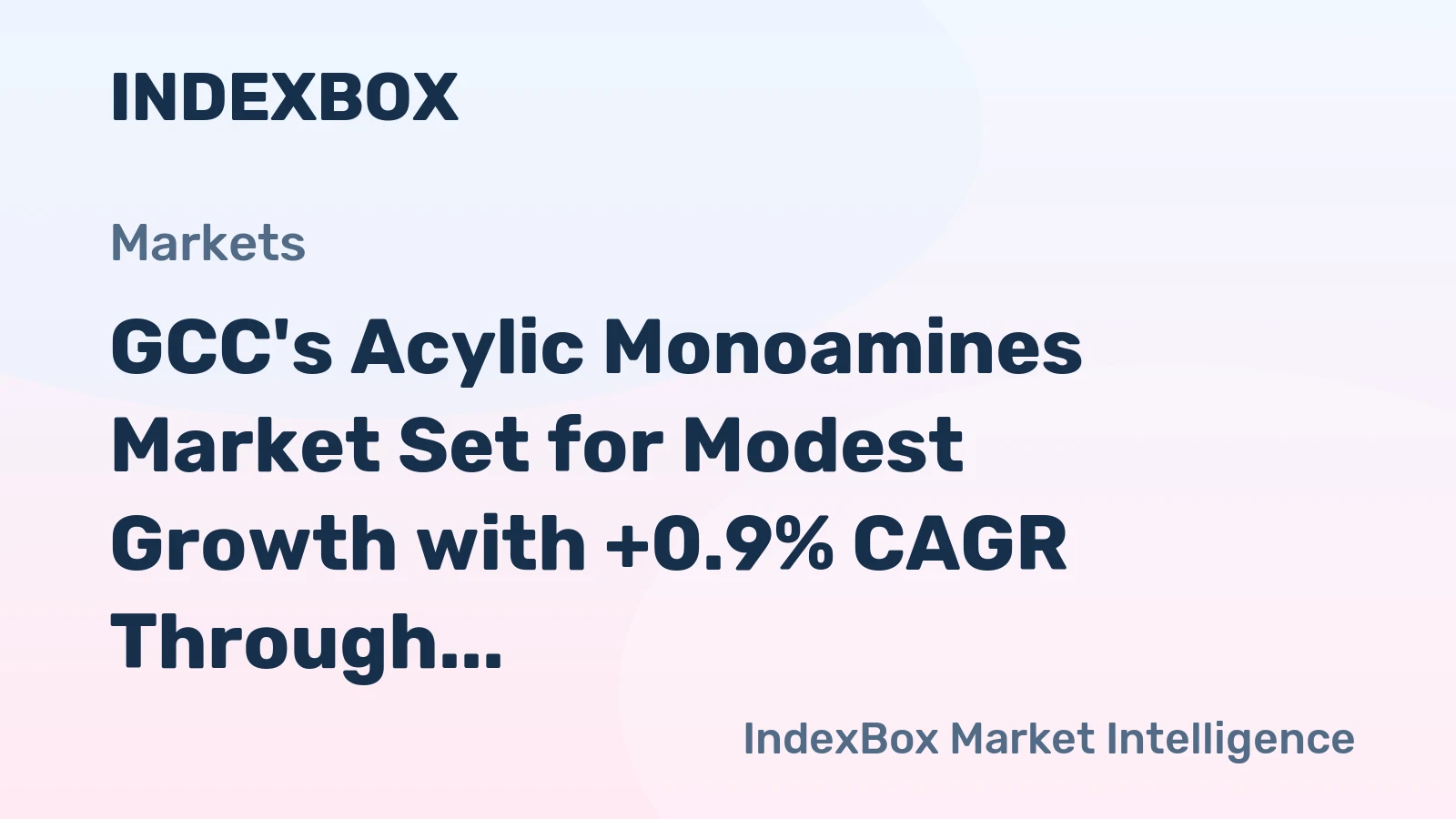 GCC's Acylic Monoamines Market Set for Modest Growth with +0.9% CAGR Through 2035