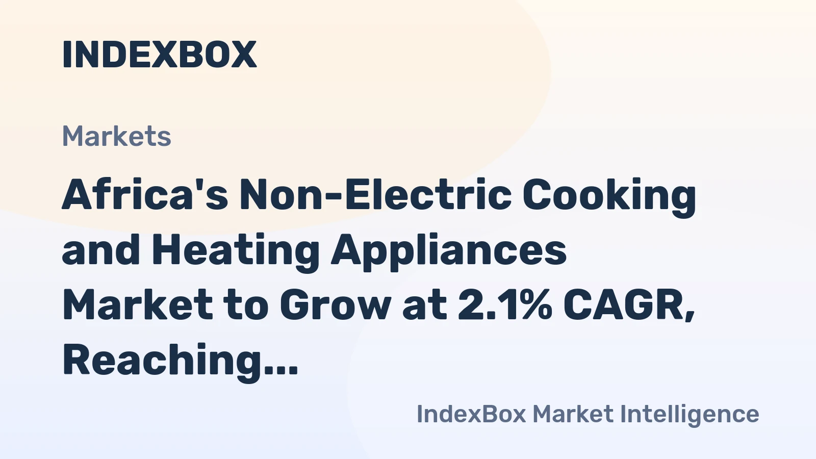 Africa's Non-Electric Cooking and Heating Appliances Market to Grow at 2.1% CAGR, Reaching $1.6B by 2035