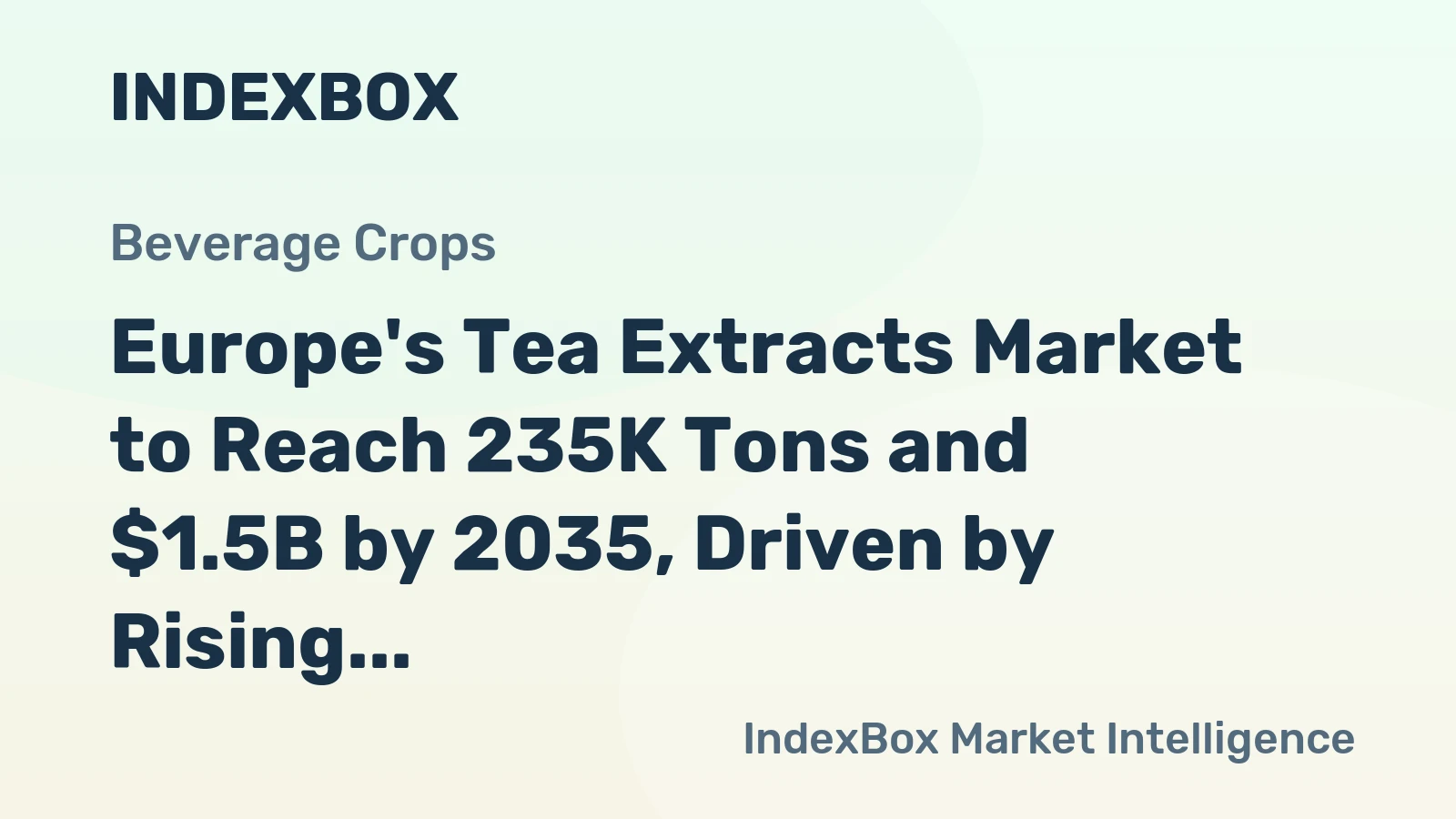 Europe's Tea Extracts Market to Reach 235K Tons and $1.5B by 2035, Driven by Rising Demand