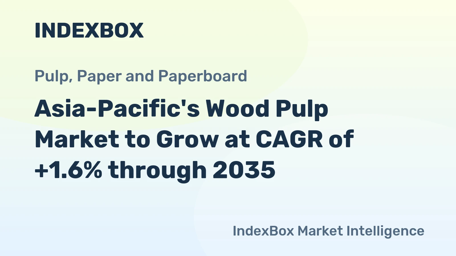 Asia-Pacific's Wood Pulp Market to Grow at CAGR of +1.6% through 2035