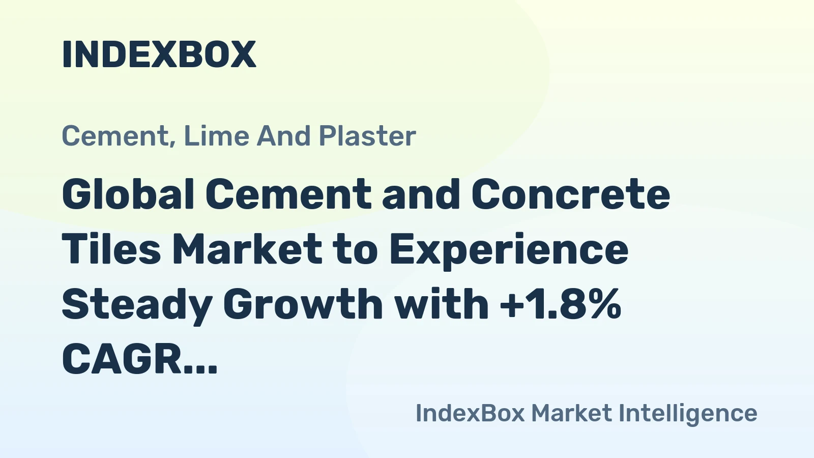 Global Cement and Concrete Tiles Market to Experience Steady Growth with +1.8% CAGR by 2035, Reaching $394.2B in Value