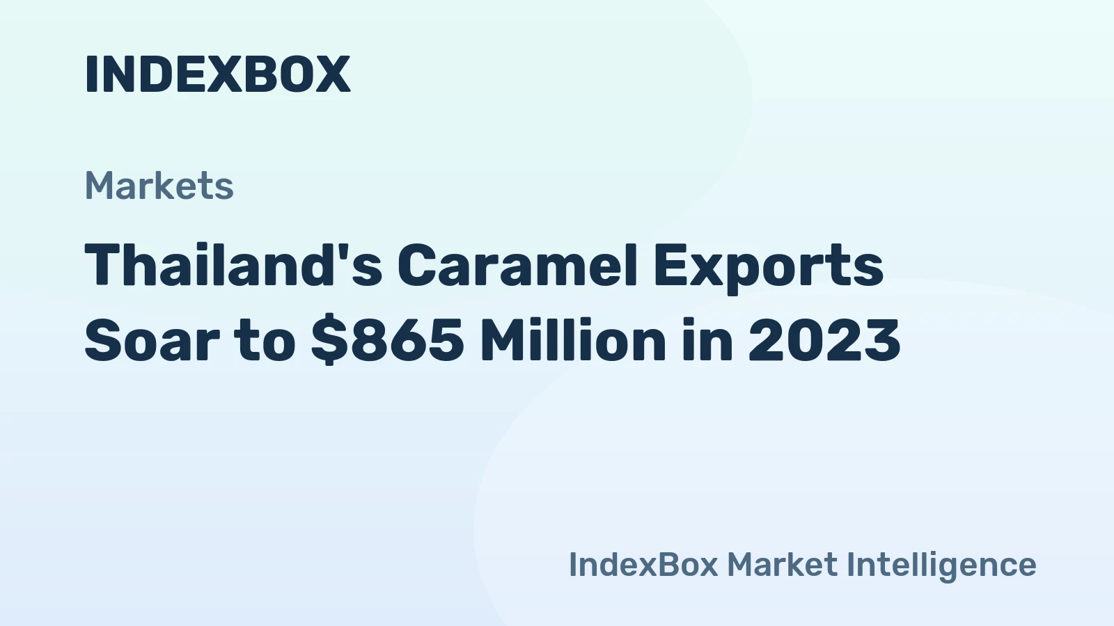Thailand's Caramel Exports Soar to $865 Million in 2023