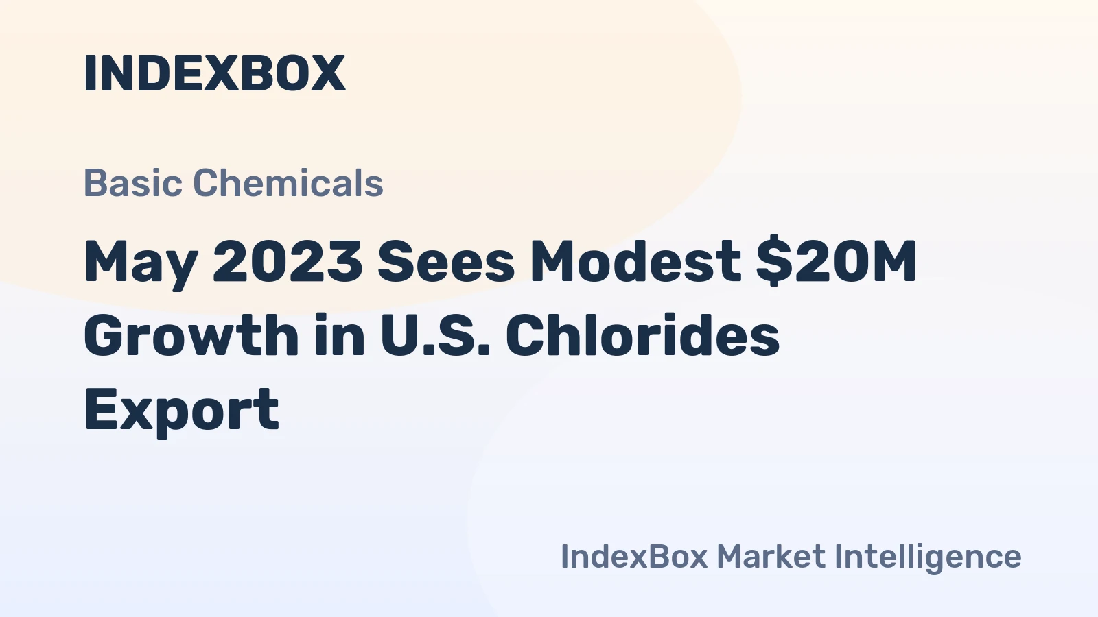 May 2023 Sees Modest $20M Growth in U.S. Chlorides Export