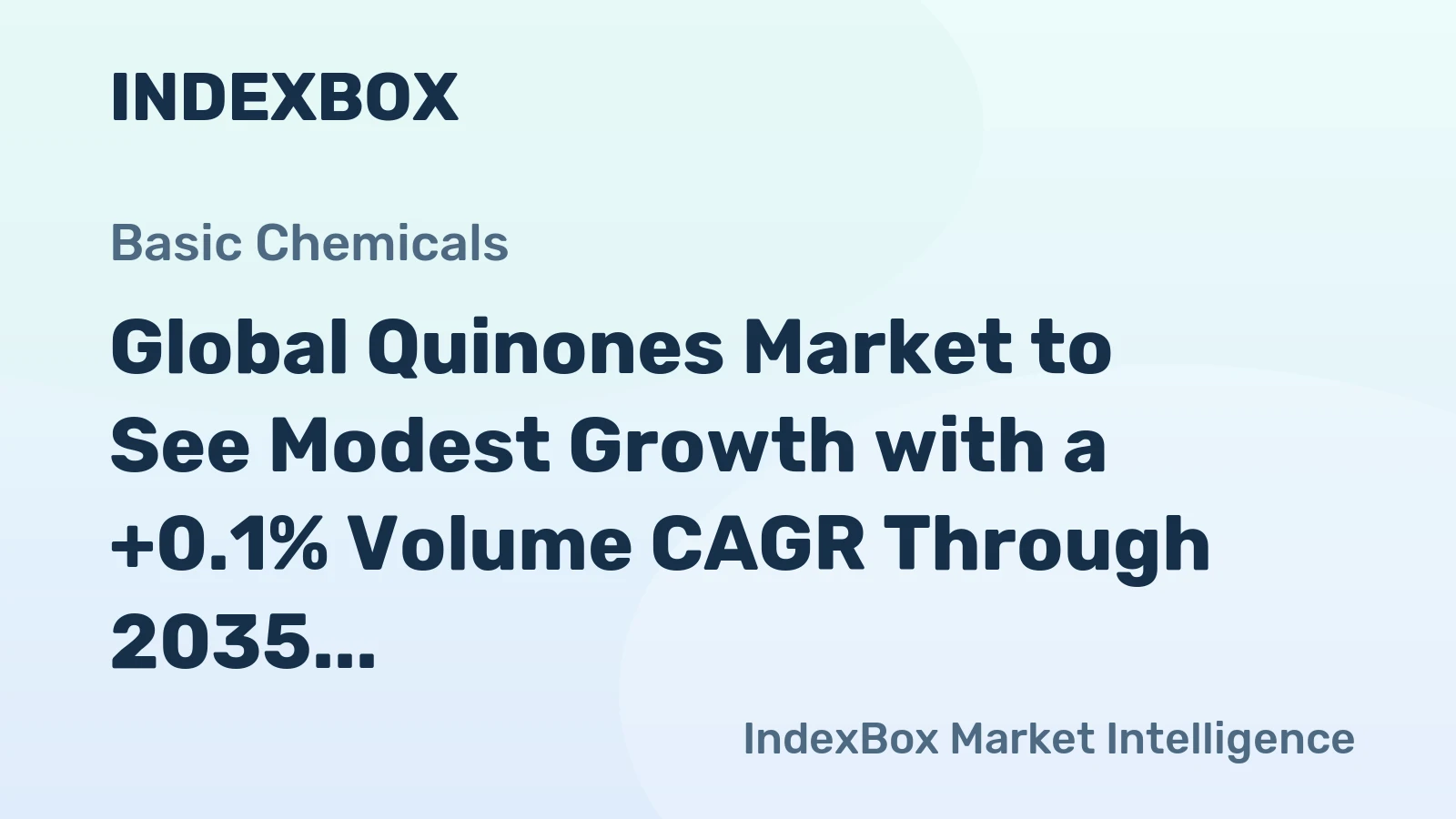 Global Quinones Market to See Modest Growth with a +0.1% Volume CAGR Through 2035