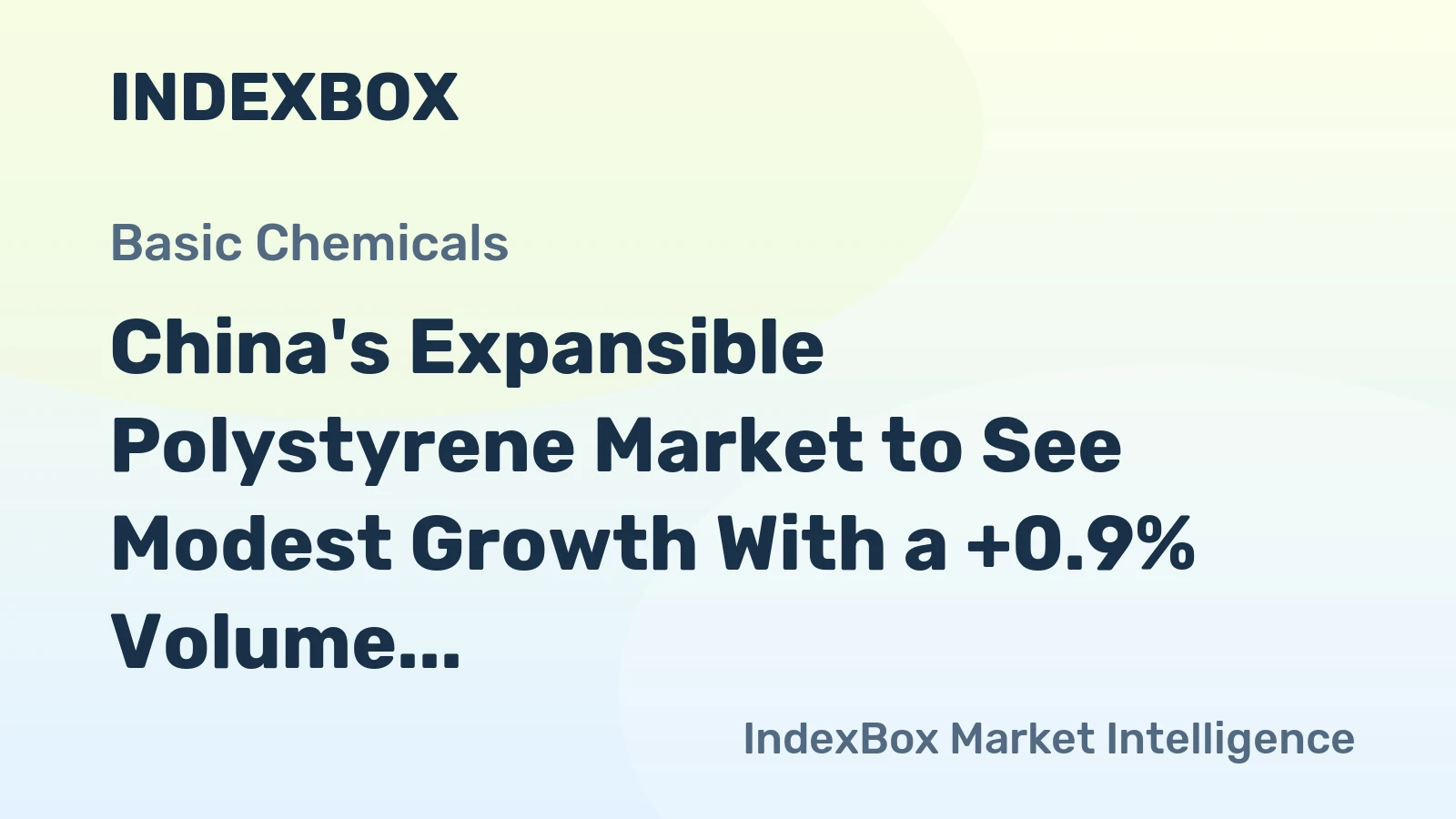 China's Expansible Polystyrene Market to See Modest Growth With a +0.9% Volume CAGR Through 2035