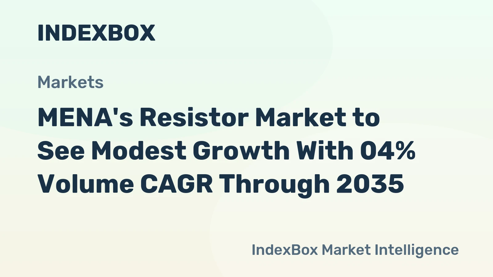 MENA's Resistor Market to See Modest Growth With 04% Volume CAGR Through 2035