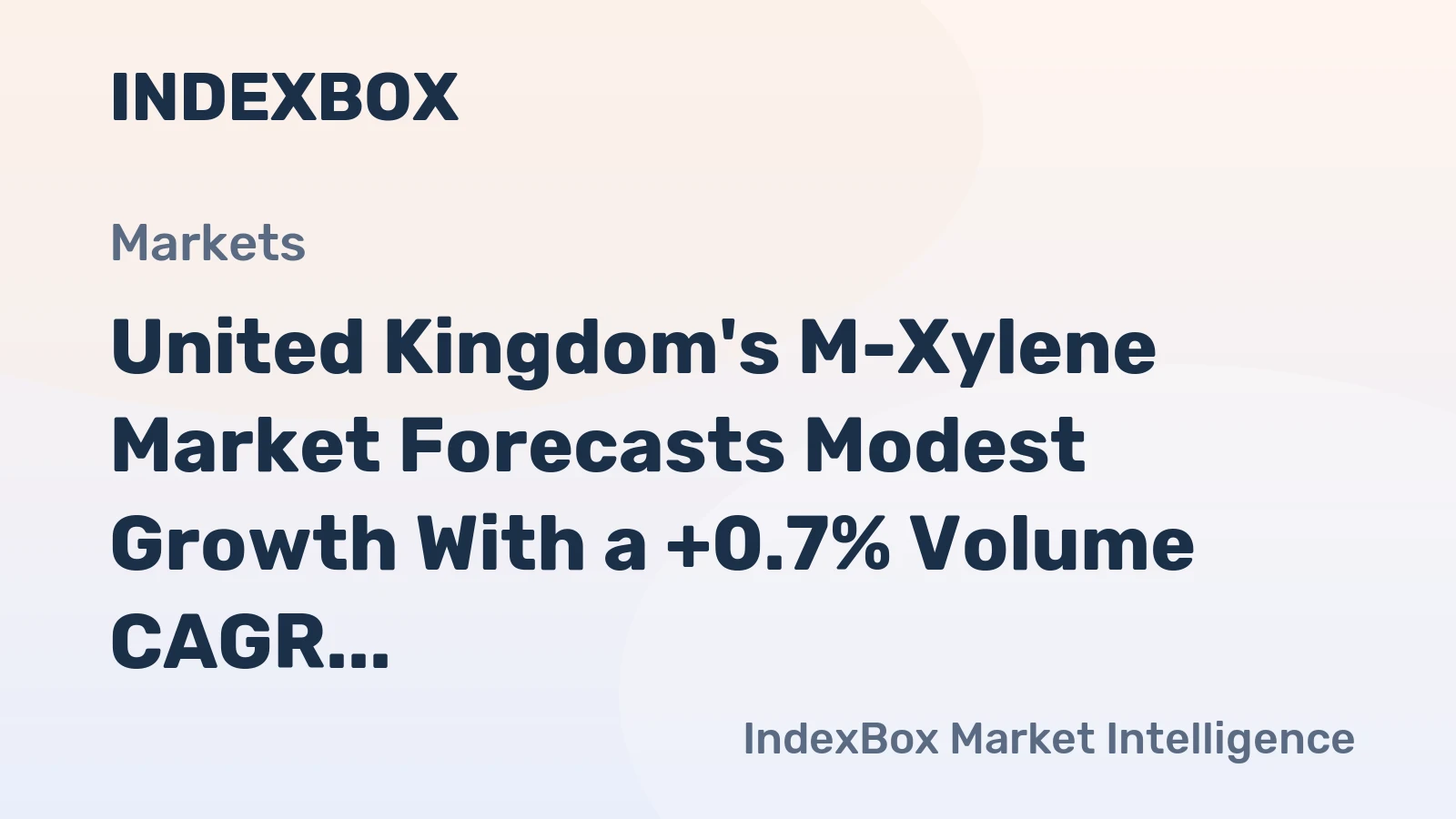 United Kingdom's M-Xylene Market Forecasts Modest Growth With a +0.7% Volume CAGR Through 2035