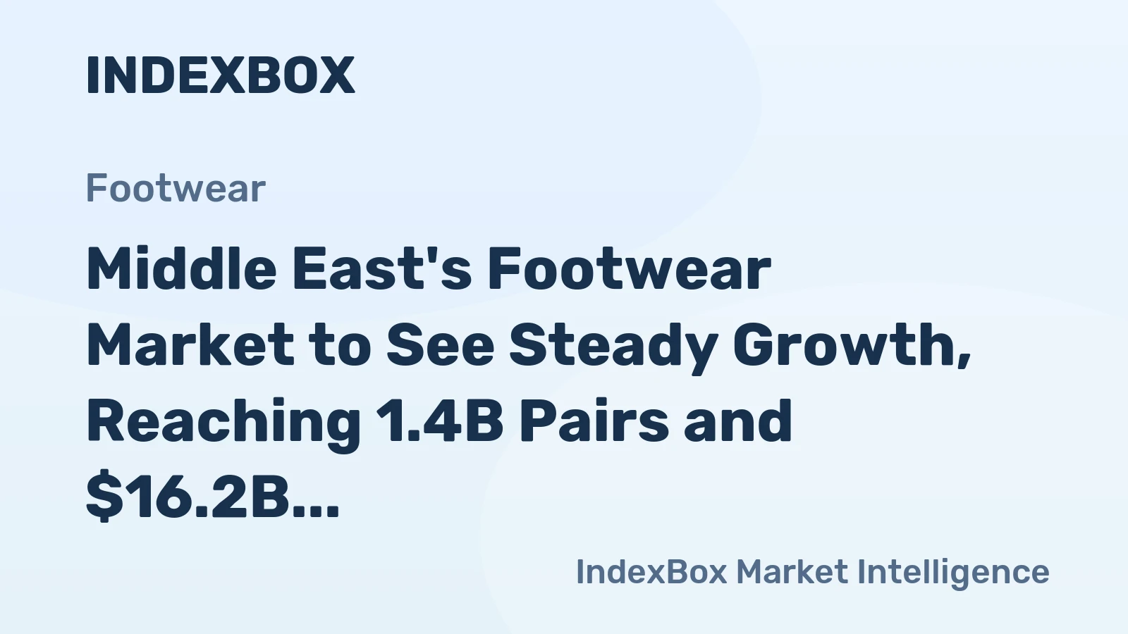 Middle East's Footwear Market to See Steady Growth, Reaching 1.4B Pairs and $16.2B in Value by 2035
