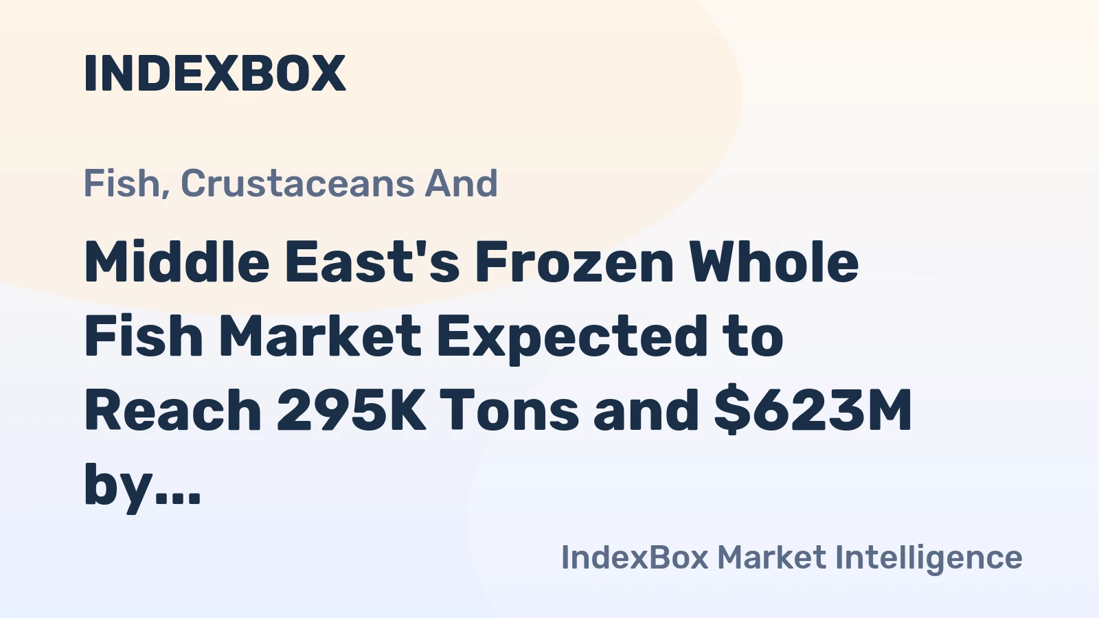 Middle East's Frozen Whole Fish Market Expected to Reach 295K Tons and $623M by 2035