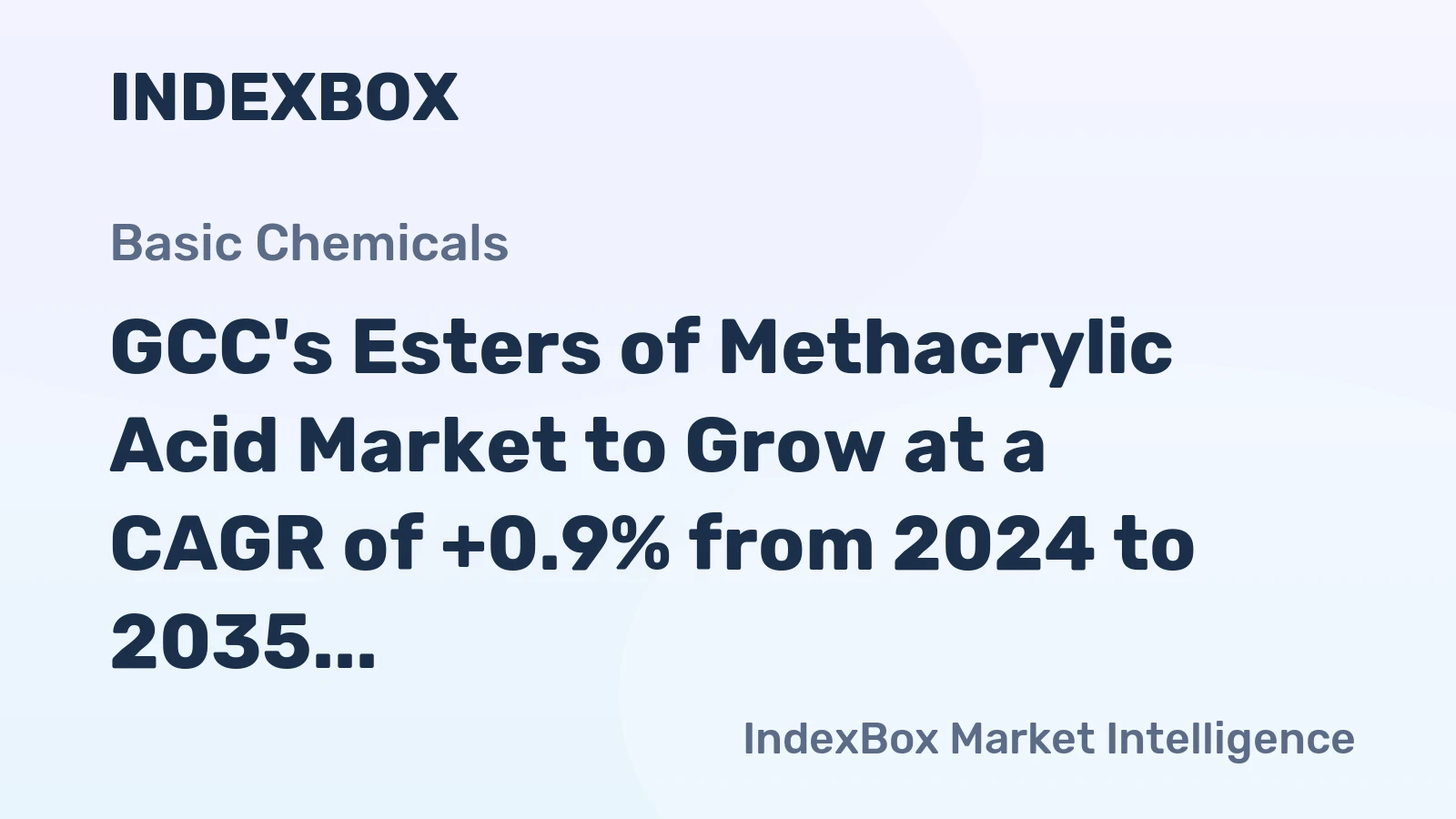 GCC's Esters of Methacrylic Acid Market to Grow at a CAGR of +0.9% from 2024 to 2035, Reaching 64K Tons