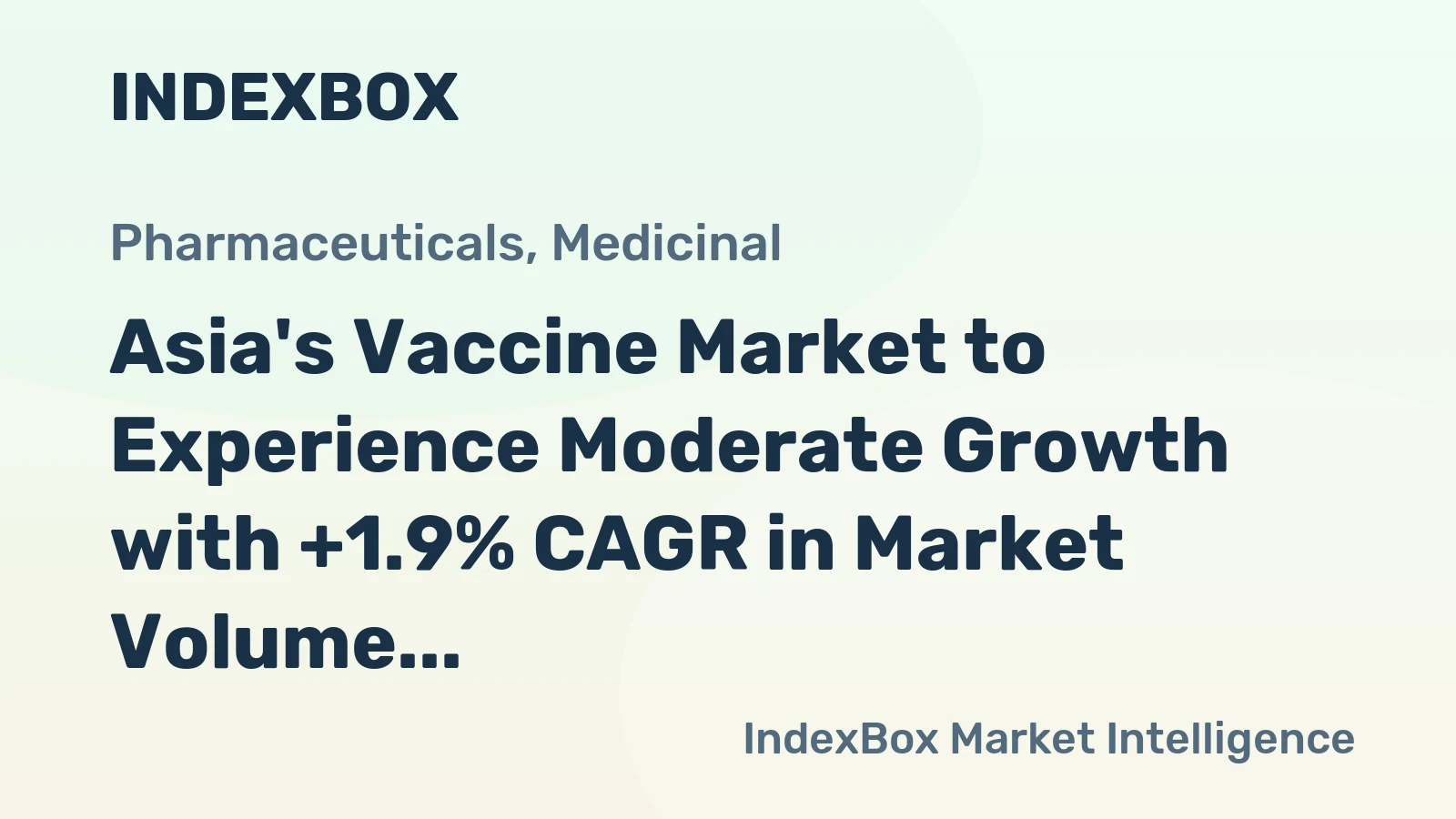 Asia's Vaccine Market to Experience Moderate Growth with +1.9% CAGR in Market Volume