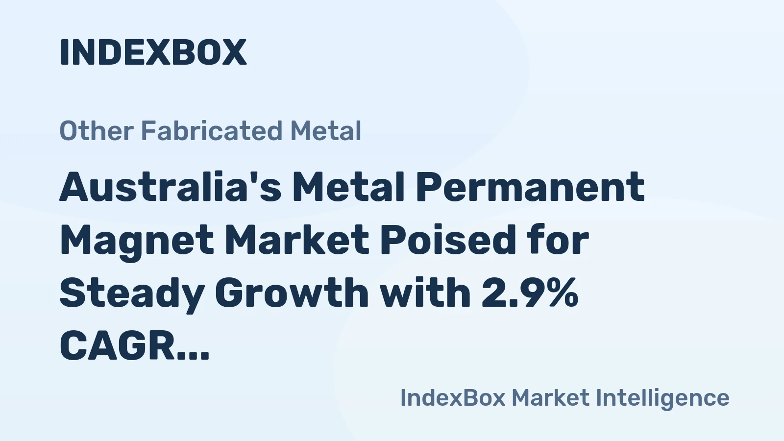 Australia's Metal Permanent Magnet Market Poised for Steady Growth with 2.9% CAGR