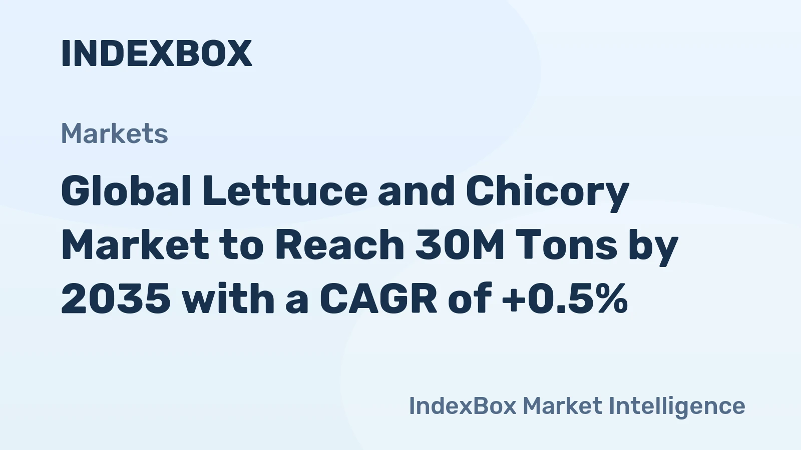 Global Lettuce and Chicory Market to Reach 30M Tons by 2035 with a CAGR of +0.5%