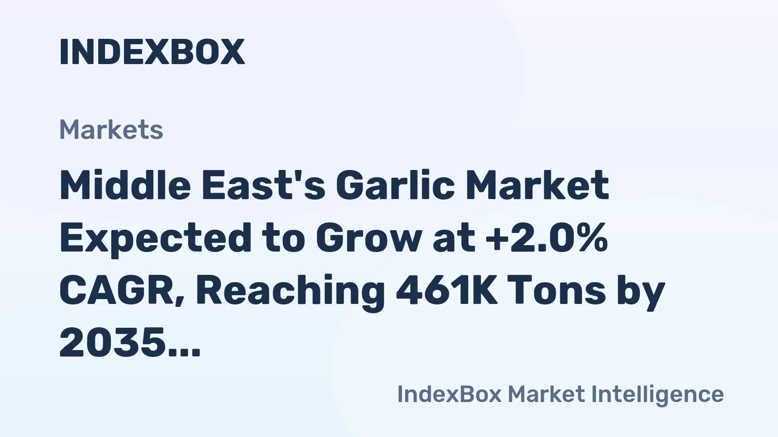 Middle East's Garlic Market Expected to Grow at +2.0% CAGR, Reaching 461K Tons by 2035