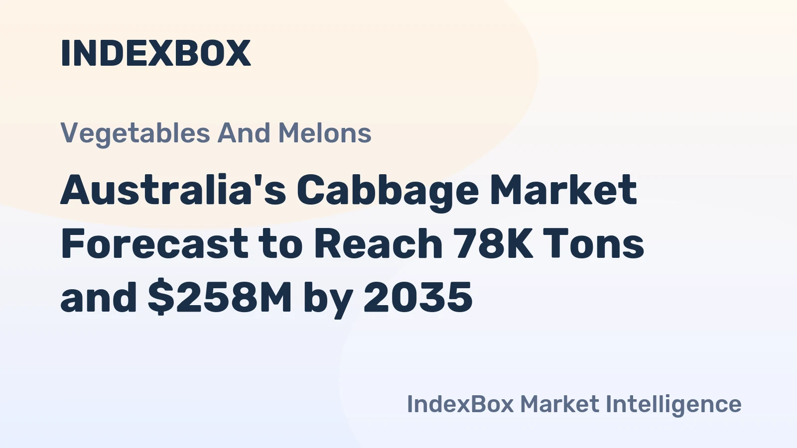 Australia's Cabbage Market Forecast to Reach 78K Tons and $258M by 2035
