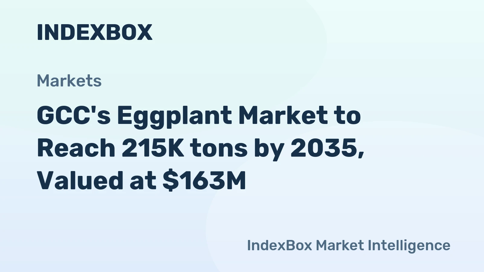 GCC's Eggplant Market to Reach 215K tons by 2035, Valued at $163M