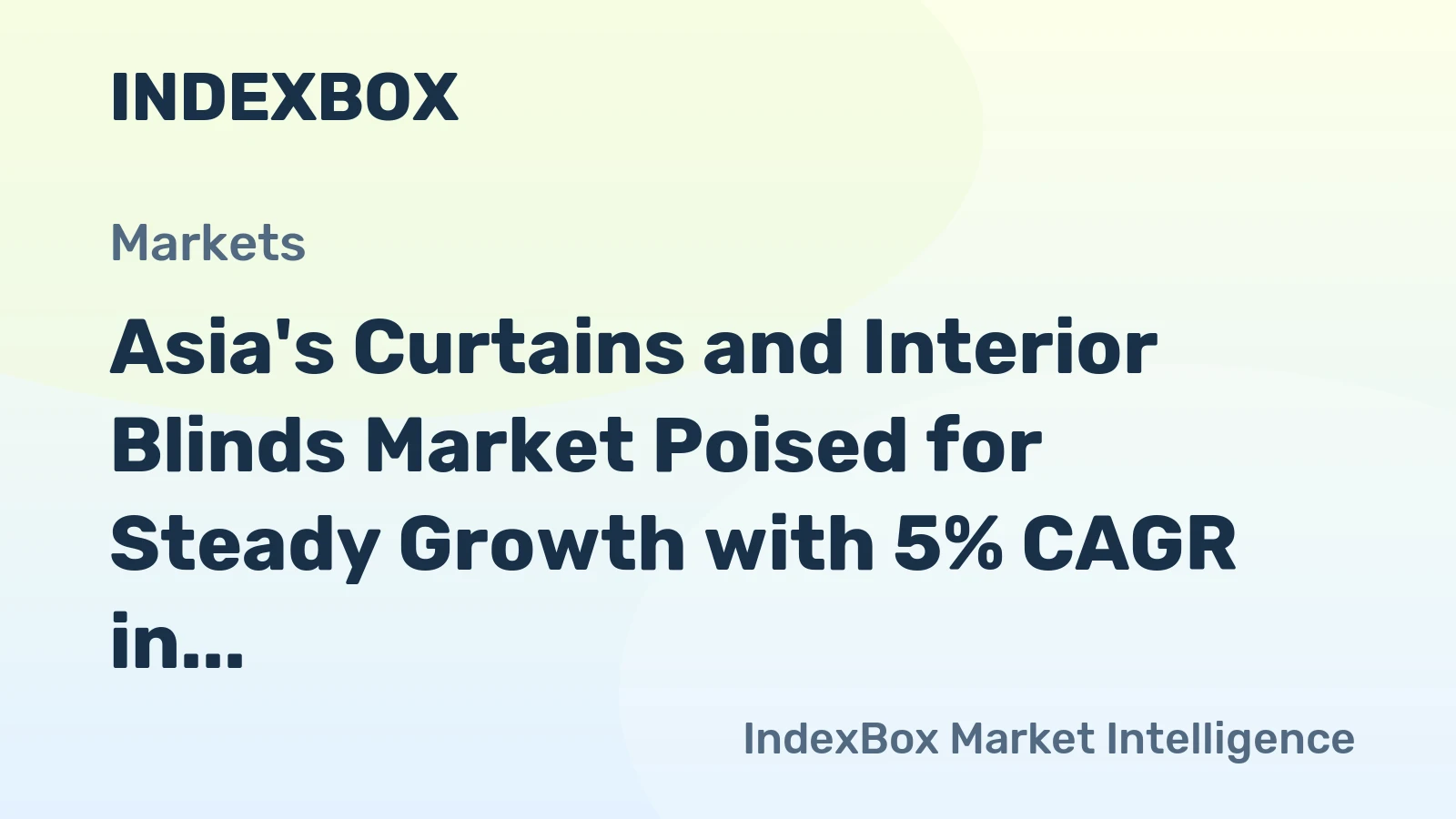Asia's Curtains and Interior Blinds Market Poised for Steady Growth with 5% CAGR in Value Through 2035