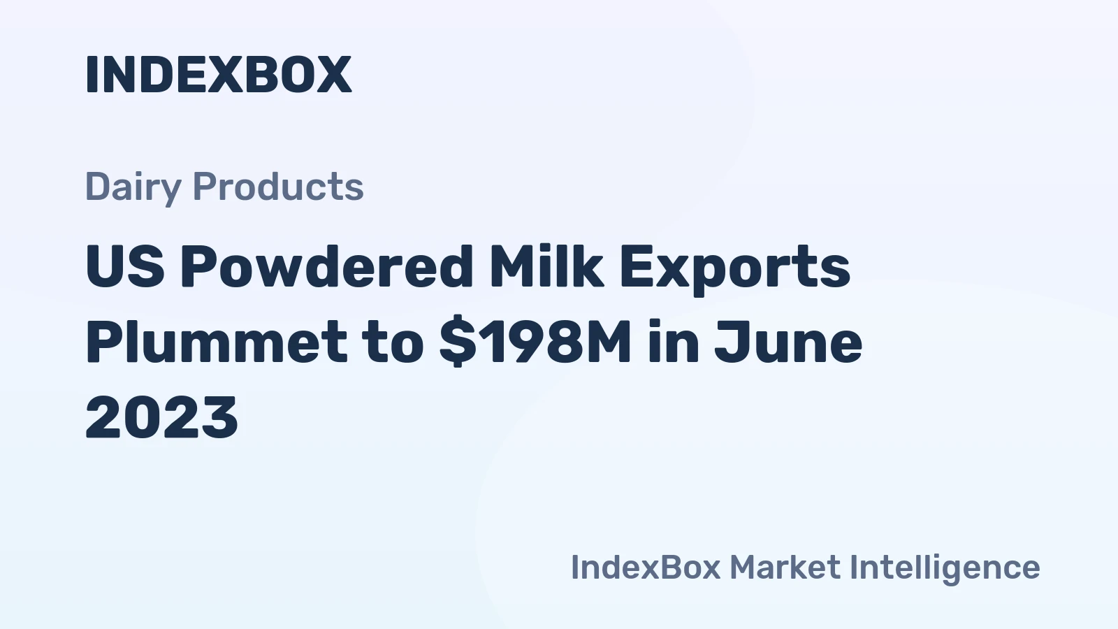 US Powdered Milk Exports Plummet to $198M in June 2023