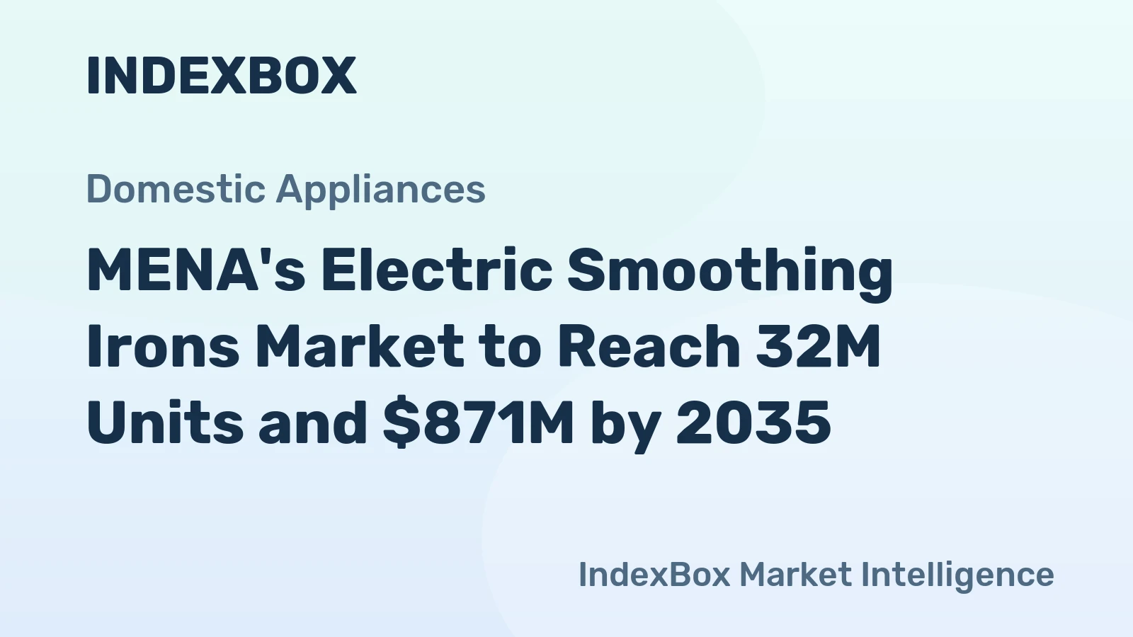 MENA's Electric Smoothing Irons Market to Reach 32M Units and $871M by 2035