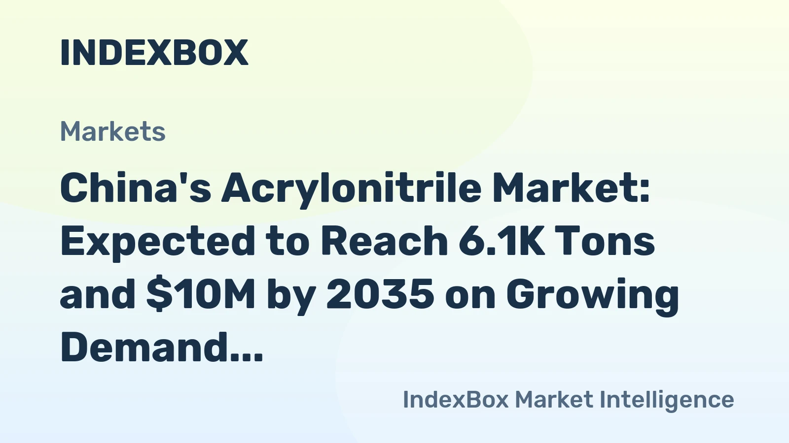 China's Acrylonitrile Market: Expected to Reach 6.1K Tons and $10M by 2035 on Growing Demand