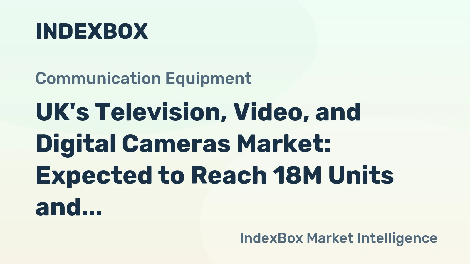 UK's Television, Video, and Digital Cameras Market: Expected to Reach 18M Units and $2.2B by 2035