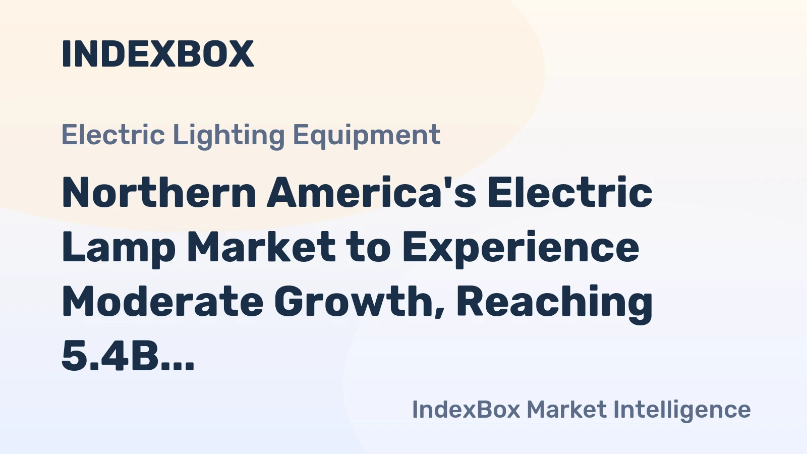 Northern America's Electric Lamp Market to Experience Moderate Growth, Reaching 5.4B Units and $14.2B Value by 2035