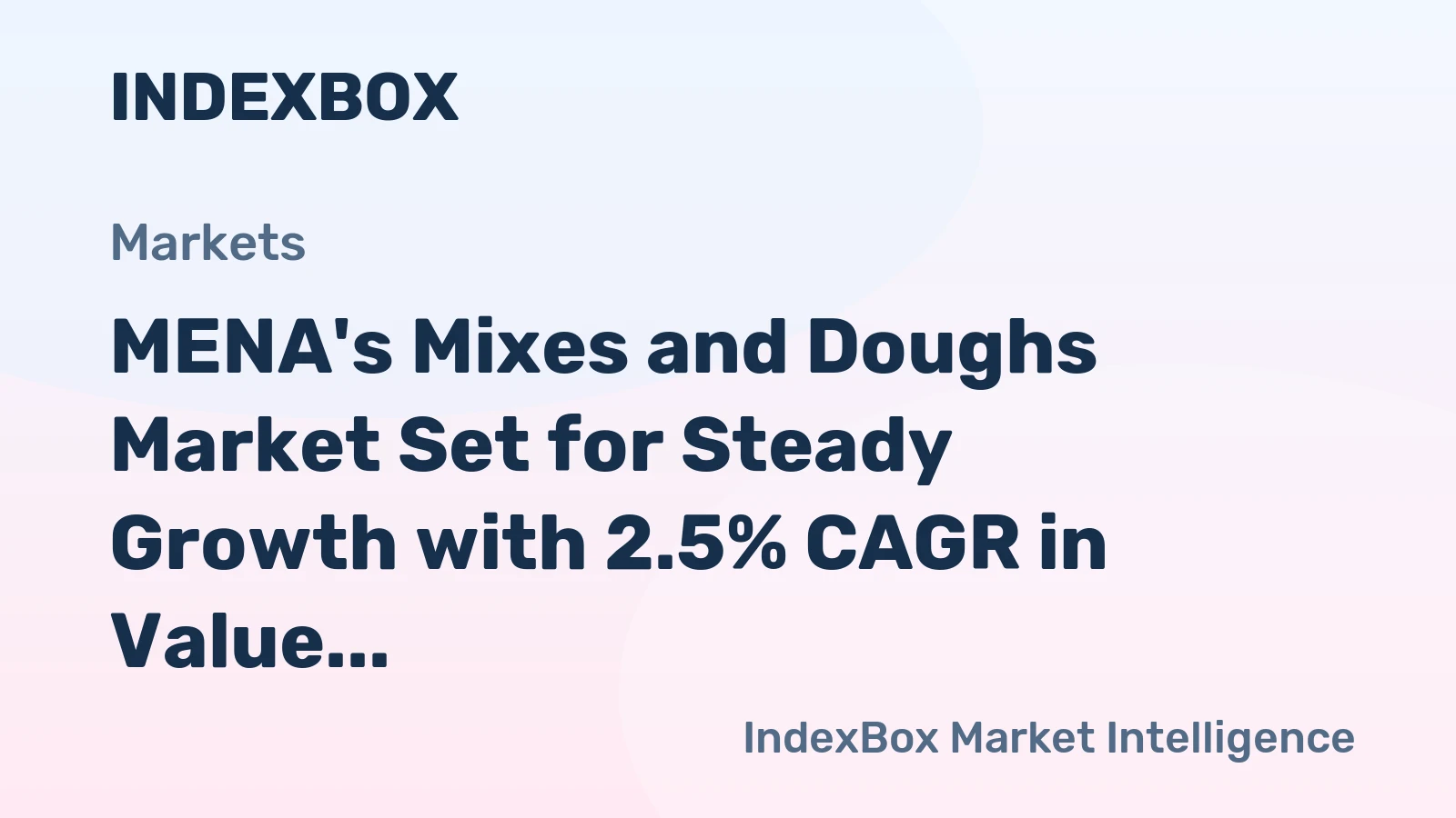 MENA's Mixes and Doughs Market Set for Steady Growth with 2.5% CAGR in Value Through 2035